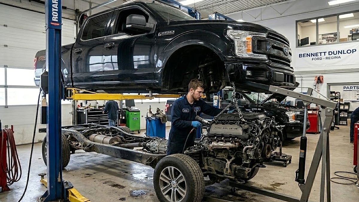 Ford Tech Drops F-150 5.0L Engine in Just 40 Minutes: Why Oil ...