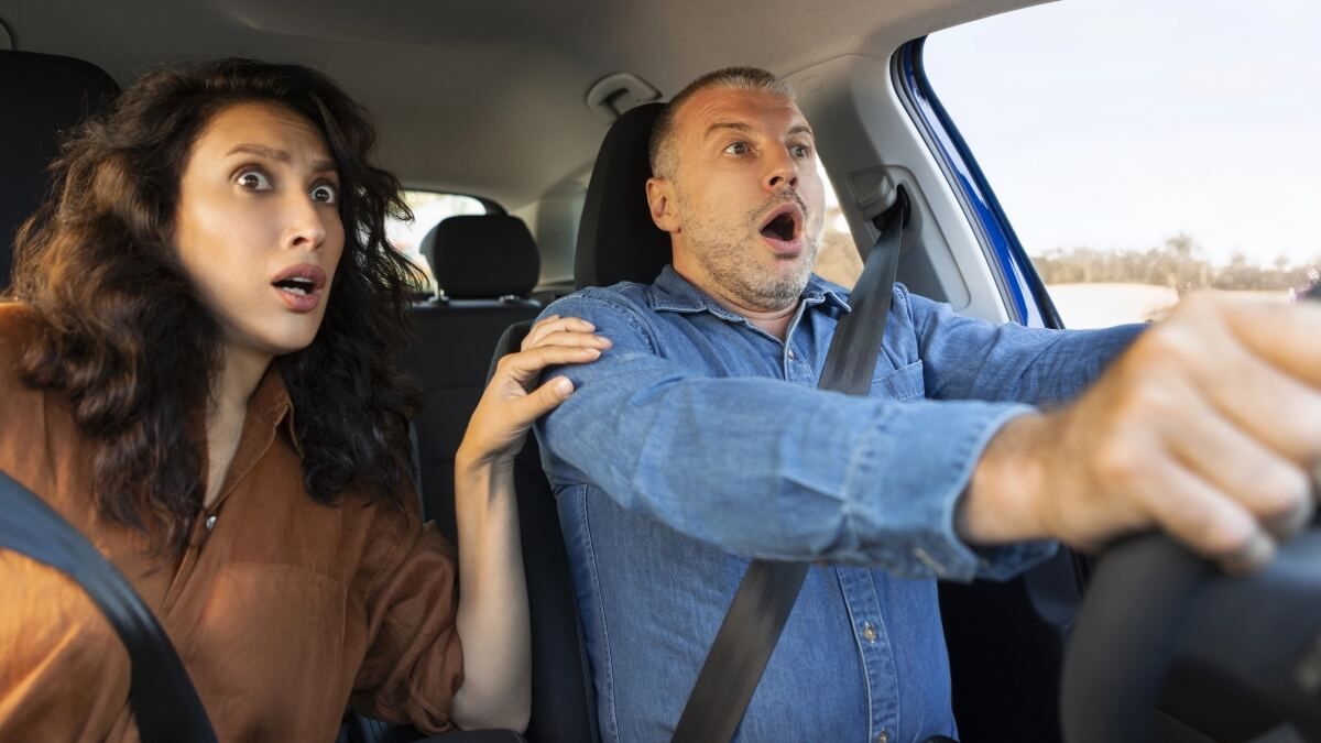 car swerving while driving