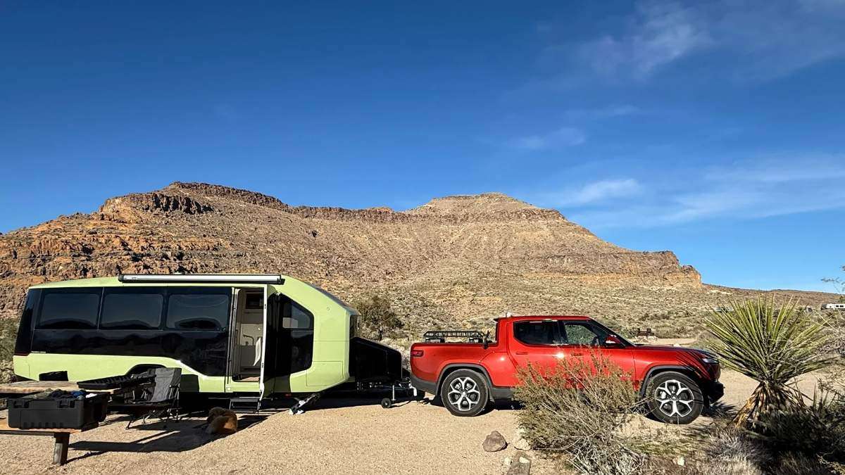 A Rivian R1T Owner Towed the New Pebble Flow Electric Trailer and ...