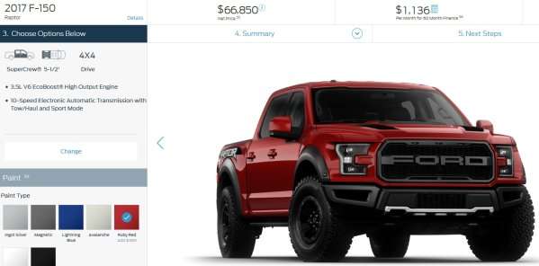 Build Your 2017 Ford F150 Raptor Online Now | Torque News