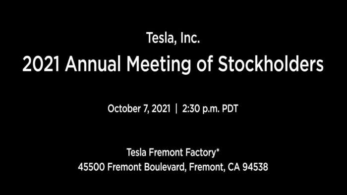 Tesla Announces 2021 Annual Shareholder Meeting | Torque News