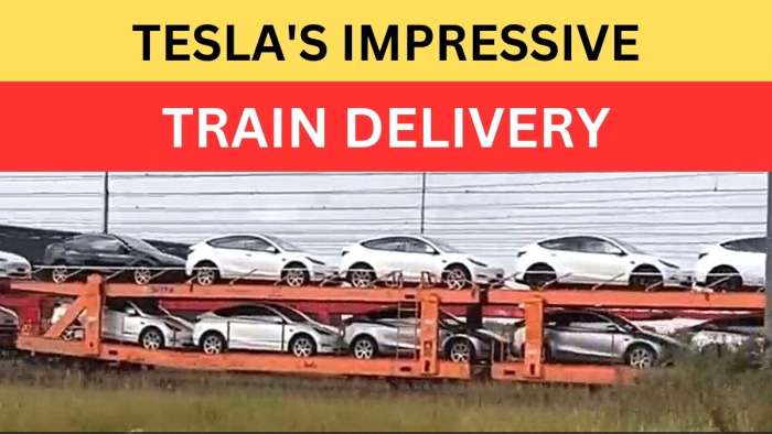 Tesla's Impressive Model 3 Train Delivery Sparks Excitement and ...