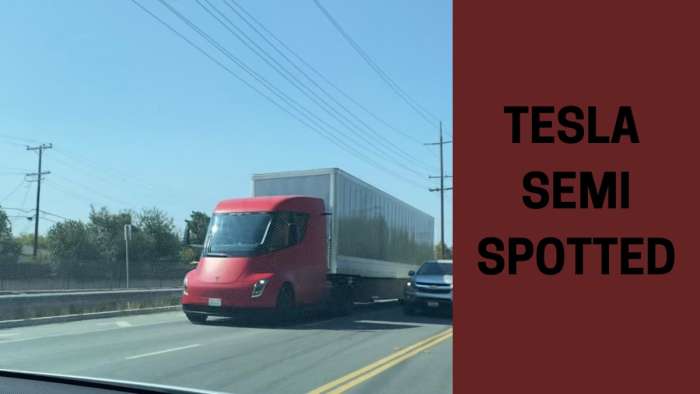 New Spotting Of Red Tesla Semi Signals Possible Beginning of Volume ...
