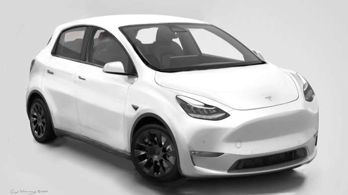 Tesla Model 2 New Rendering: 5-Door Compact and Higher Driving Position ...