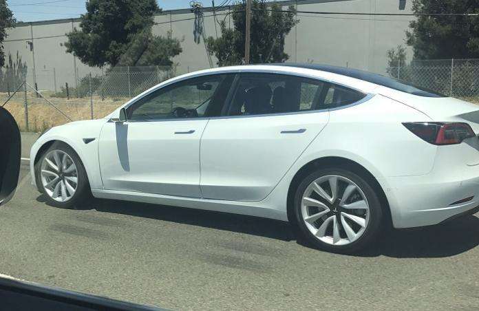 New White Tesla Model 3 Spotted Outside Fremont Looks Slightly ...
